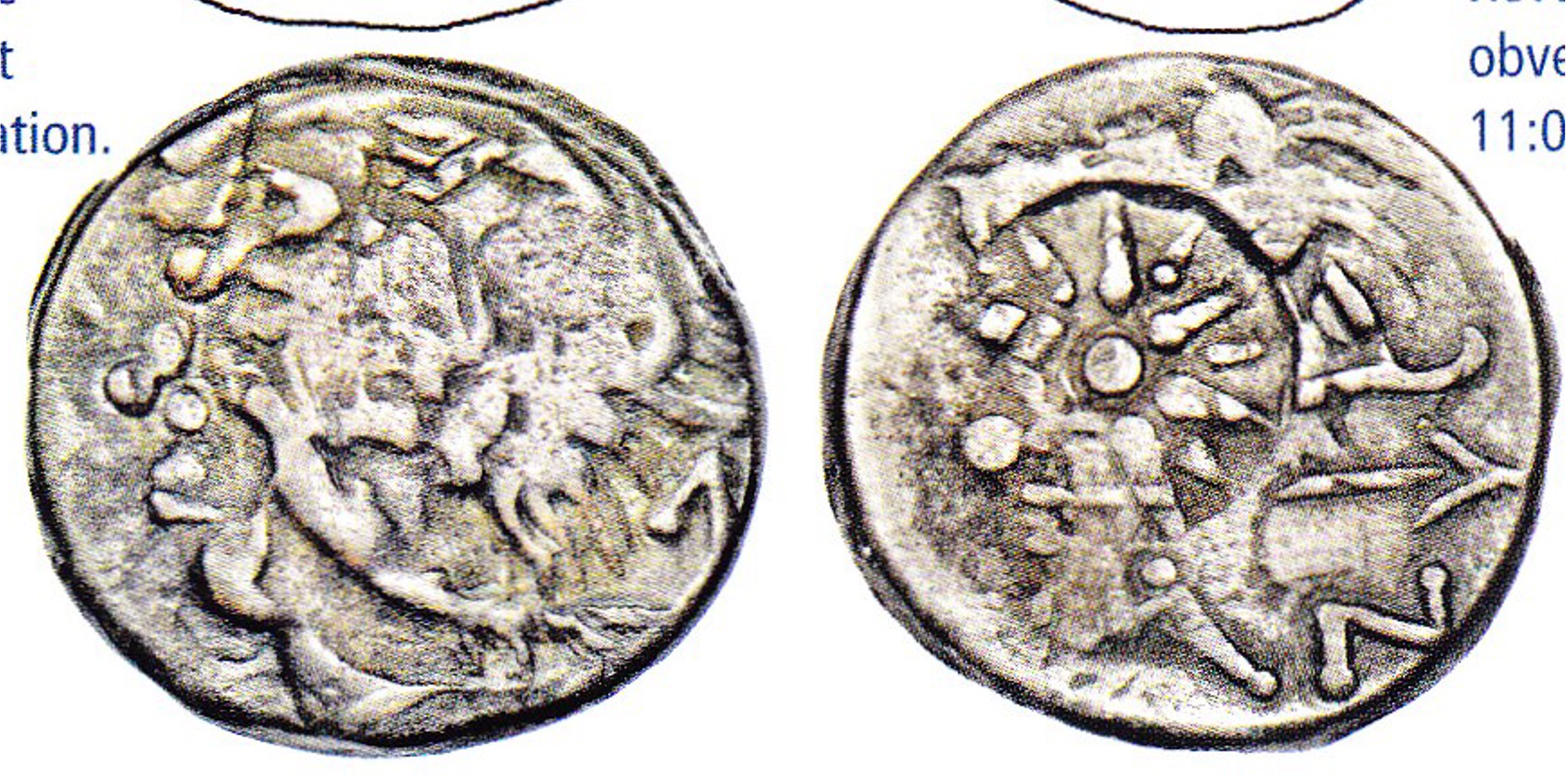 3482 - Panticapaeum (AE Satyr/bow-arrow) over Panticapaeum (Satyr/lion ...